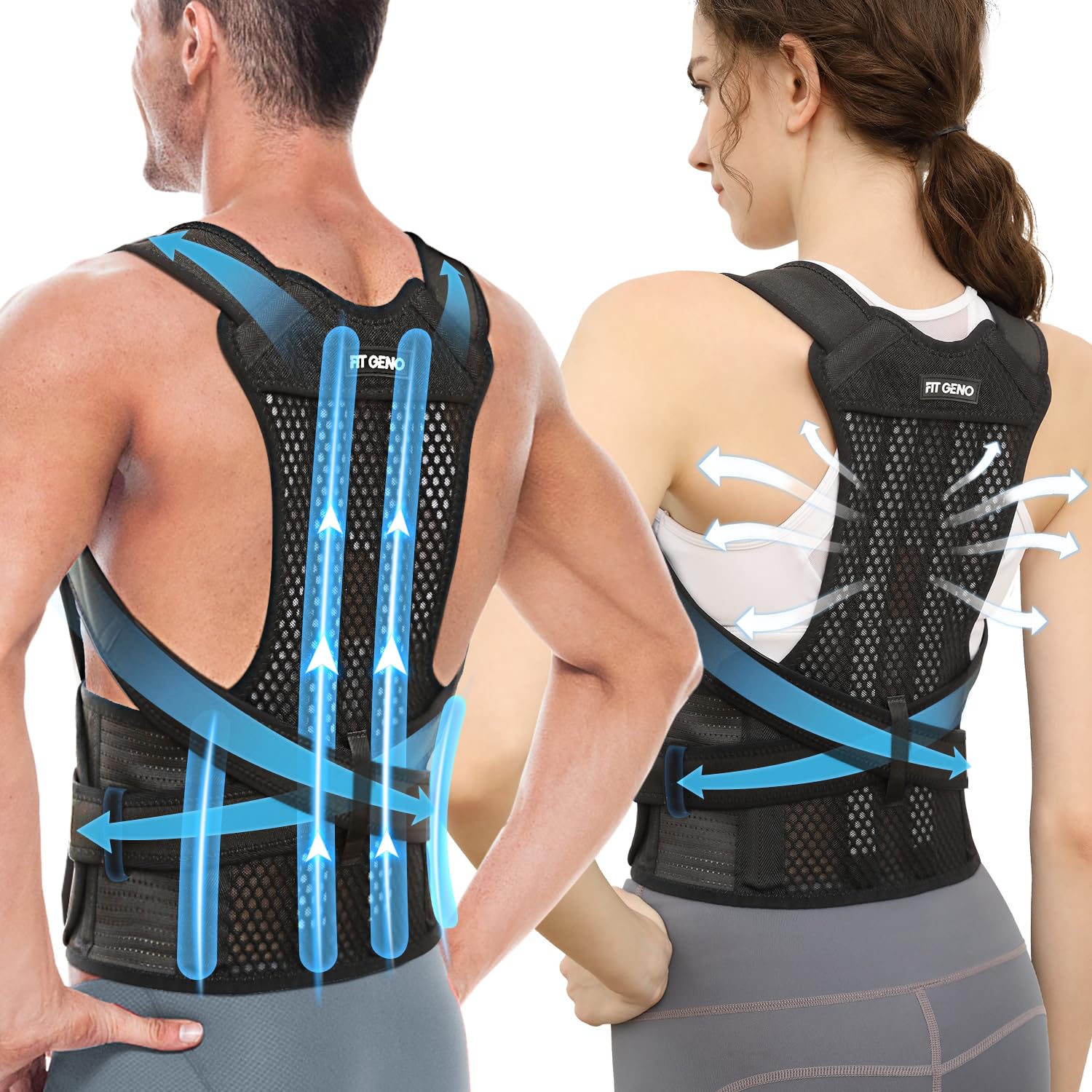 Fit Geno Back Brace Posture Corrector Men Small | Property Room