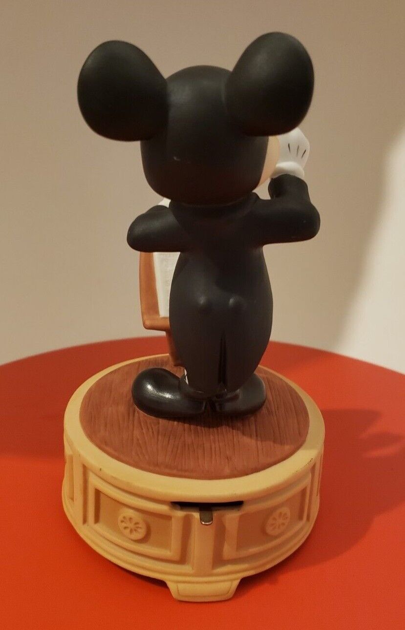 Walt Disney Mickey Mouse Conductor Ceramic Wind Up Music Box | Property ...