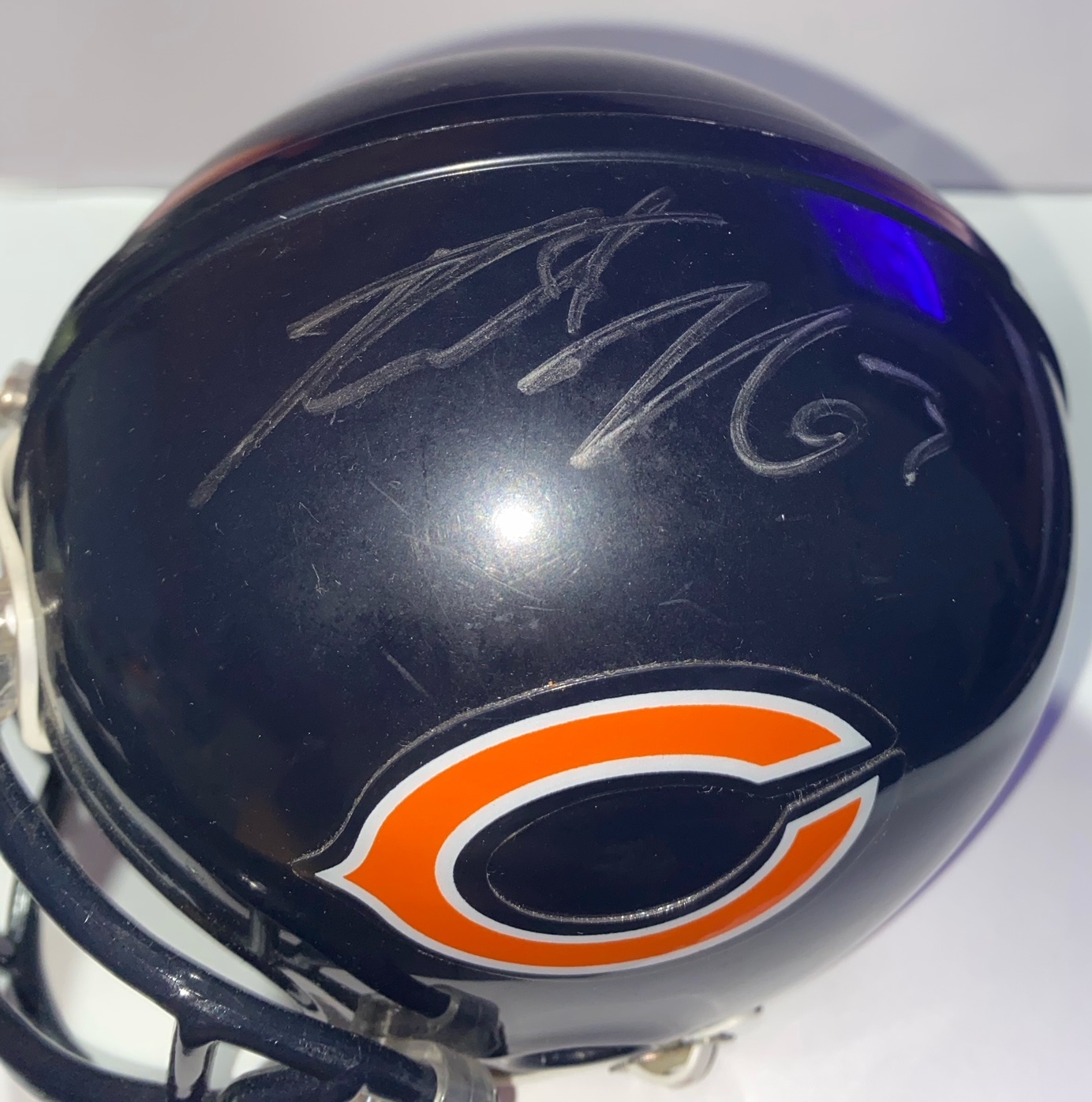 Roberto Garza #63 Autograph Chicago Bears Replica Mini Helmet ...