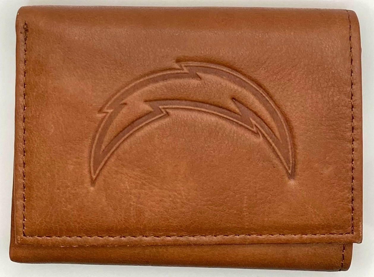 NFL San Diego Chargers Wallet Trifold Leather Embroidery Logo ...