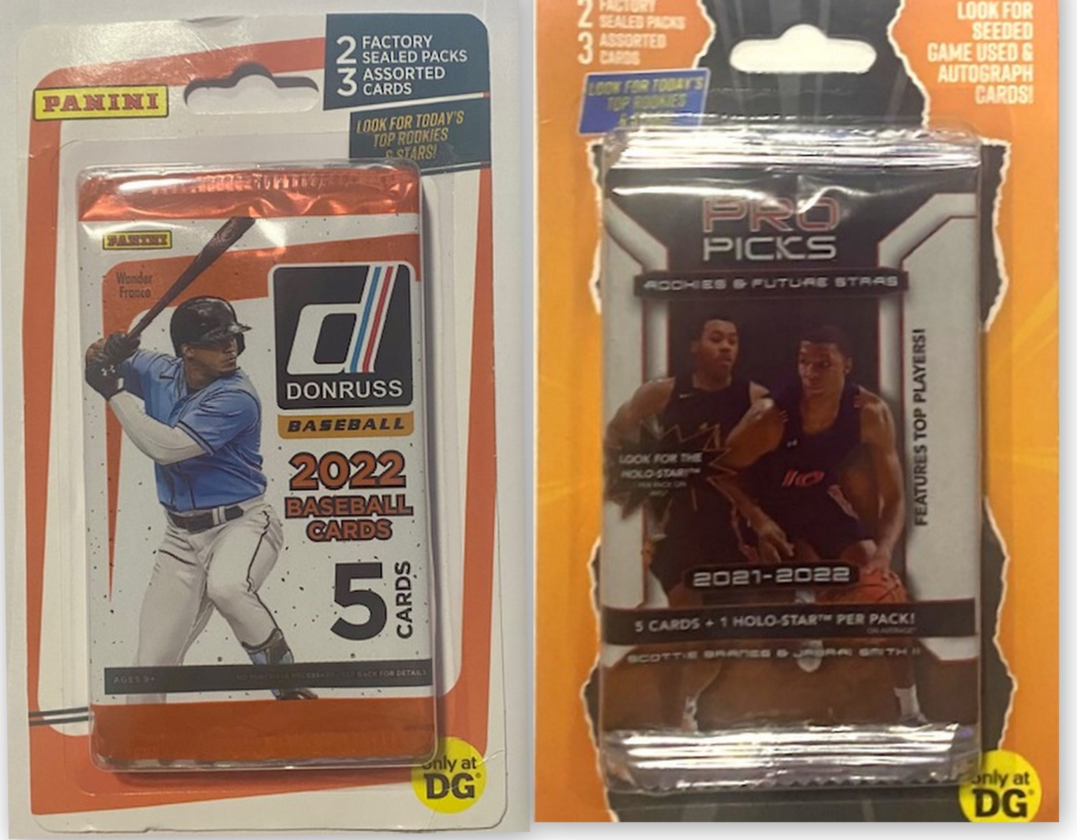 4 Pack MLB & NBA Sports Cards Sealed 2022 | Property Room