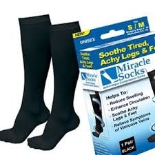 Miracle Socks Anti Fatigue Compression Socks Unisex Black Size X-Large ...