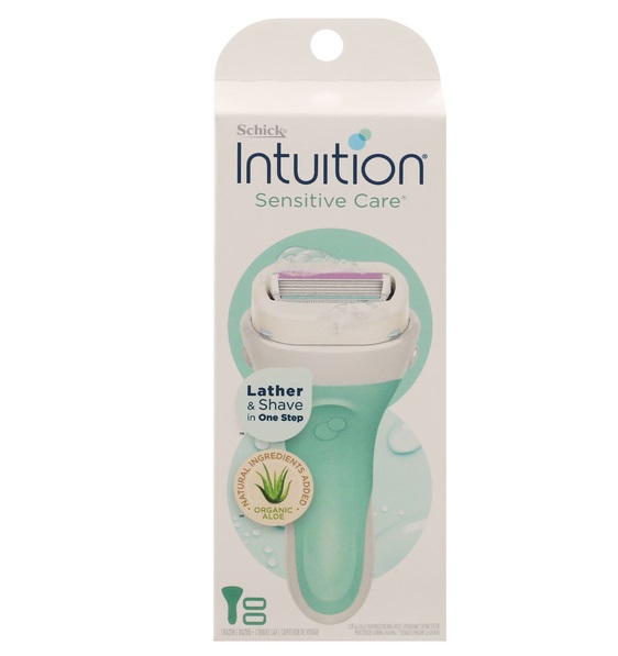 7 Blades One Shaver Schick Intuition Sensitive Care Razor Natural Aloe ...