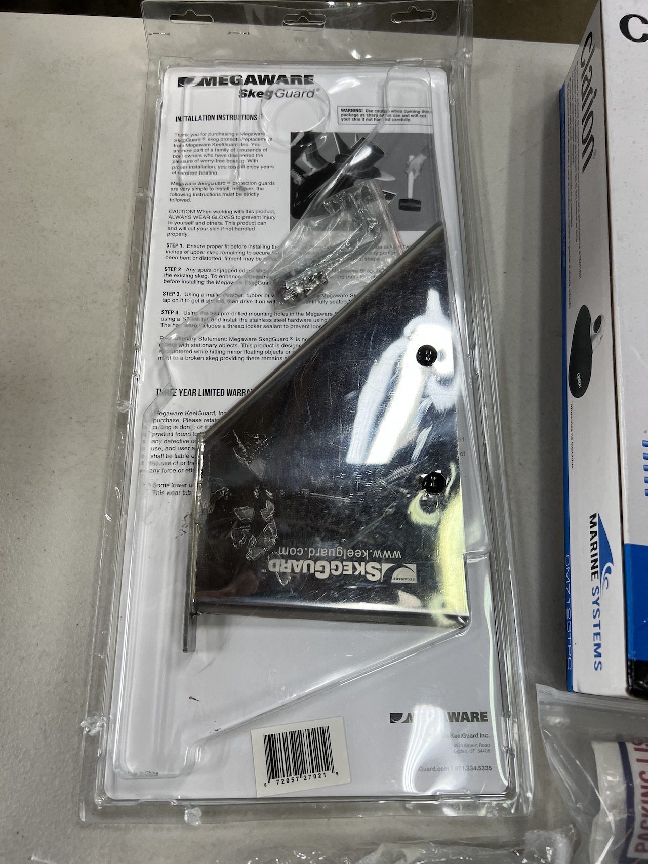 Bulk Lot Marine Goods marketplace returns Clarion, ACR, Skeg Guard ...