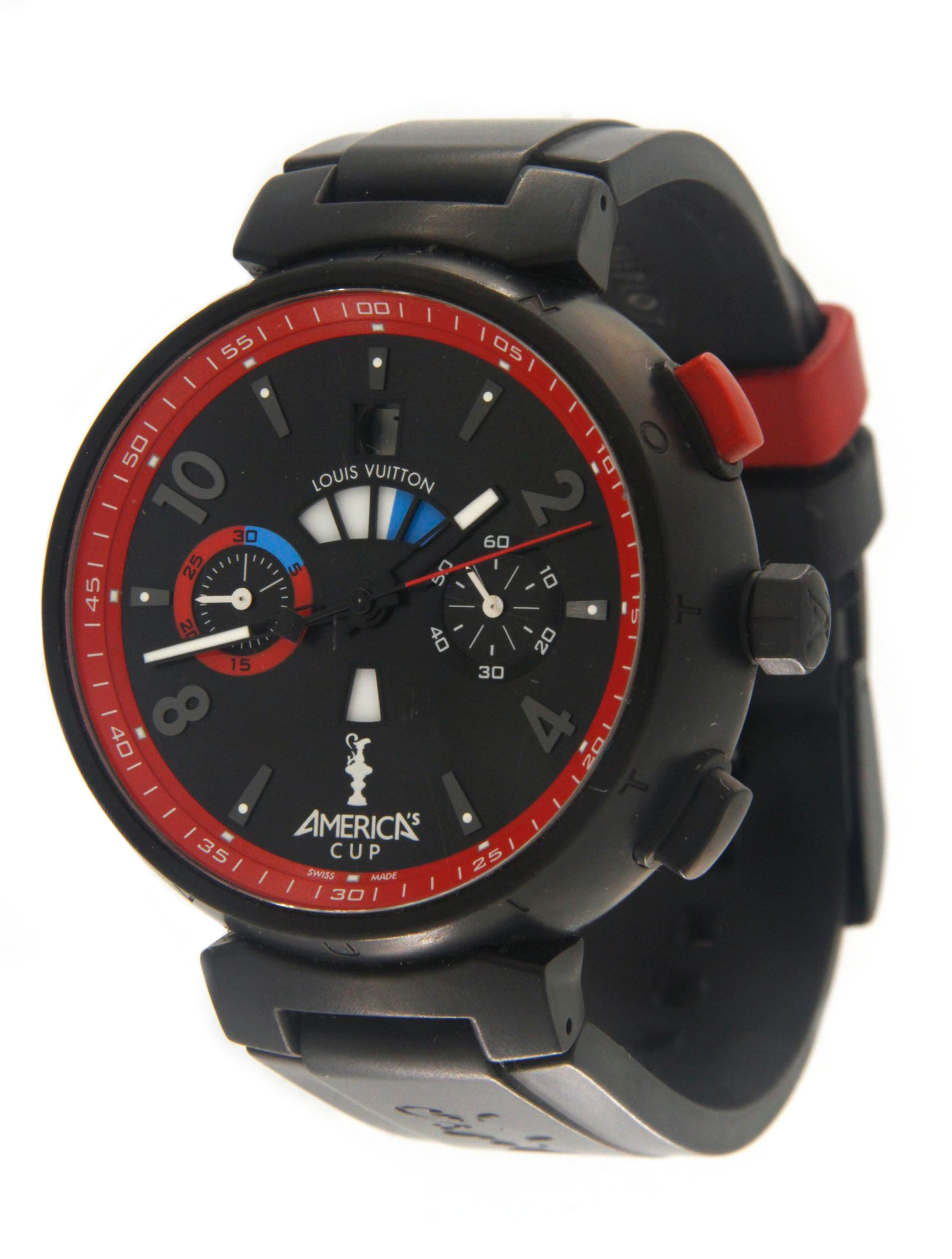 LOUIS VUITTON TAMBOUR REGATE AMERICAS CUP AUTOMATIC WRIST WATCH ...