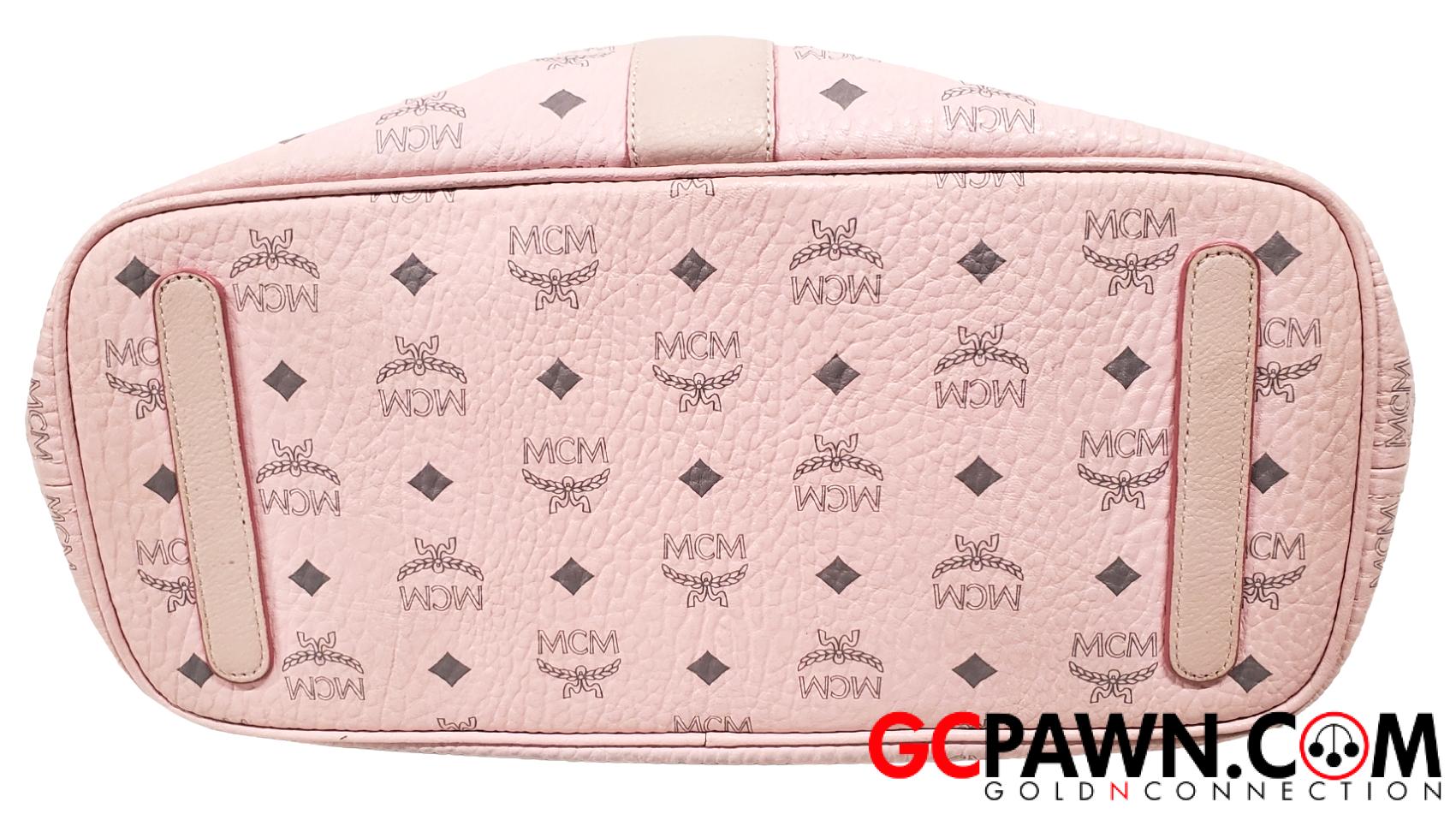 MCM VISETOS LIZ REVERSIBLE PINK SHOPPER TOTE BAG | Property Room