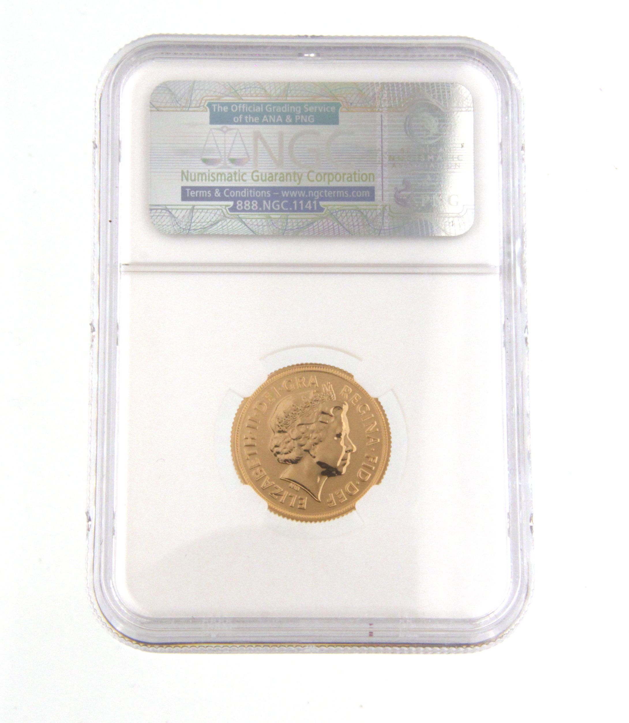 (NGC) GEM UNCIRCULATED 2013 "I" INDIA GOLD SOVEREIGN | Property Room