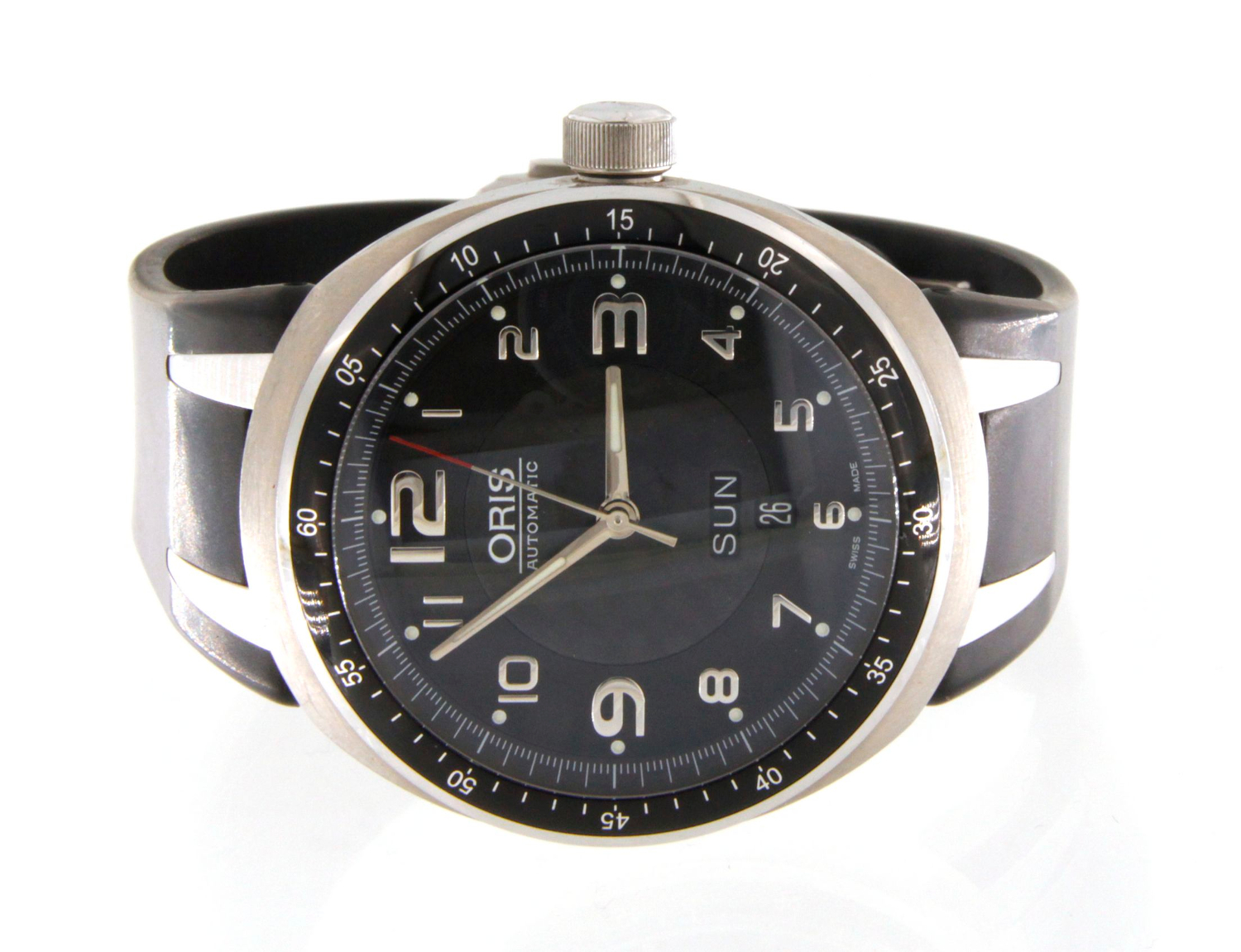 ORIS TT3 TITANIUM CARBON FIBER FACE AUTOMATIC WRIST WATCH REF # 7589 ...