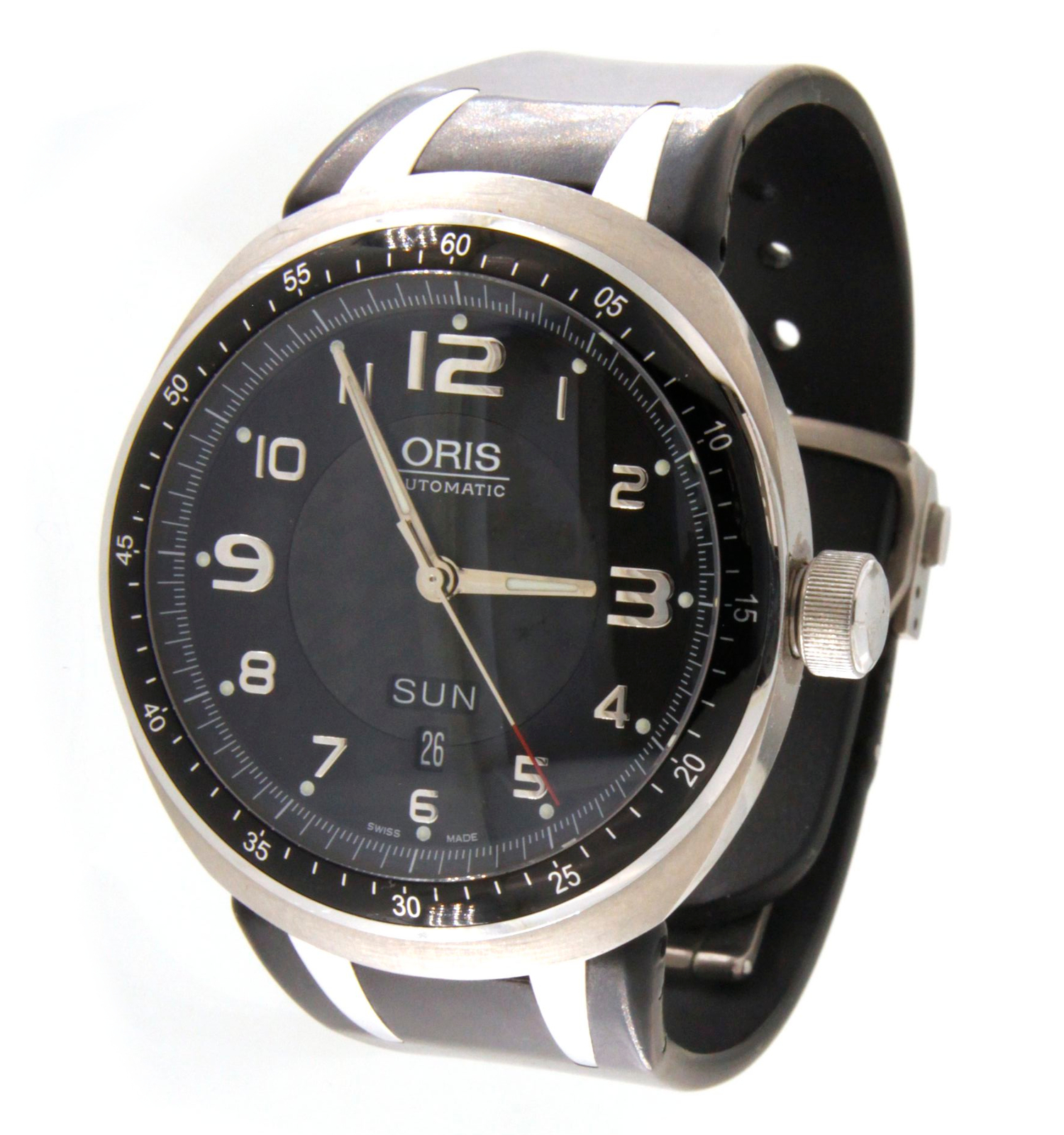 ORIS TT3 TITANIUM CARBON FIBER FACE AUTOMATIC WRIST WATCH REF # 7589 ...