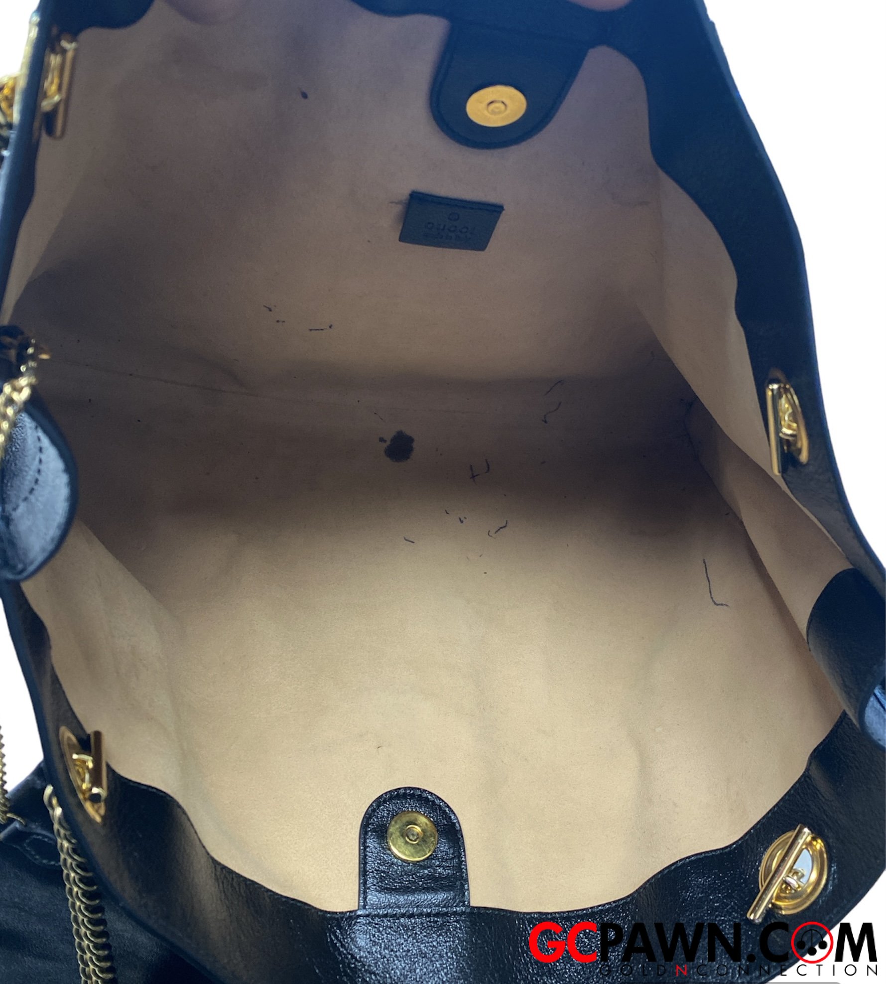 GUCCI RAJAH TIGER HEAD LARGE LEATHER HANDBAG | Property Room