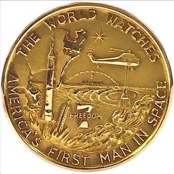 BEAUTIFUL ALAN SHEPARD MERCURY 3 COMMEMERATIVE 14K GOLD COIN | Property ...