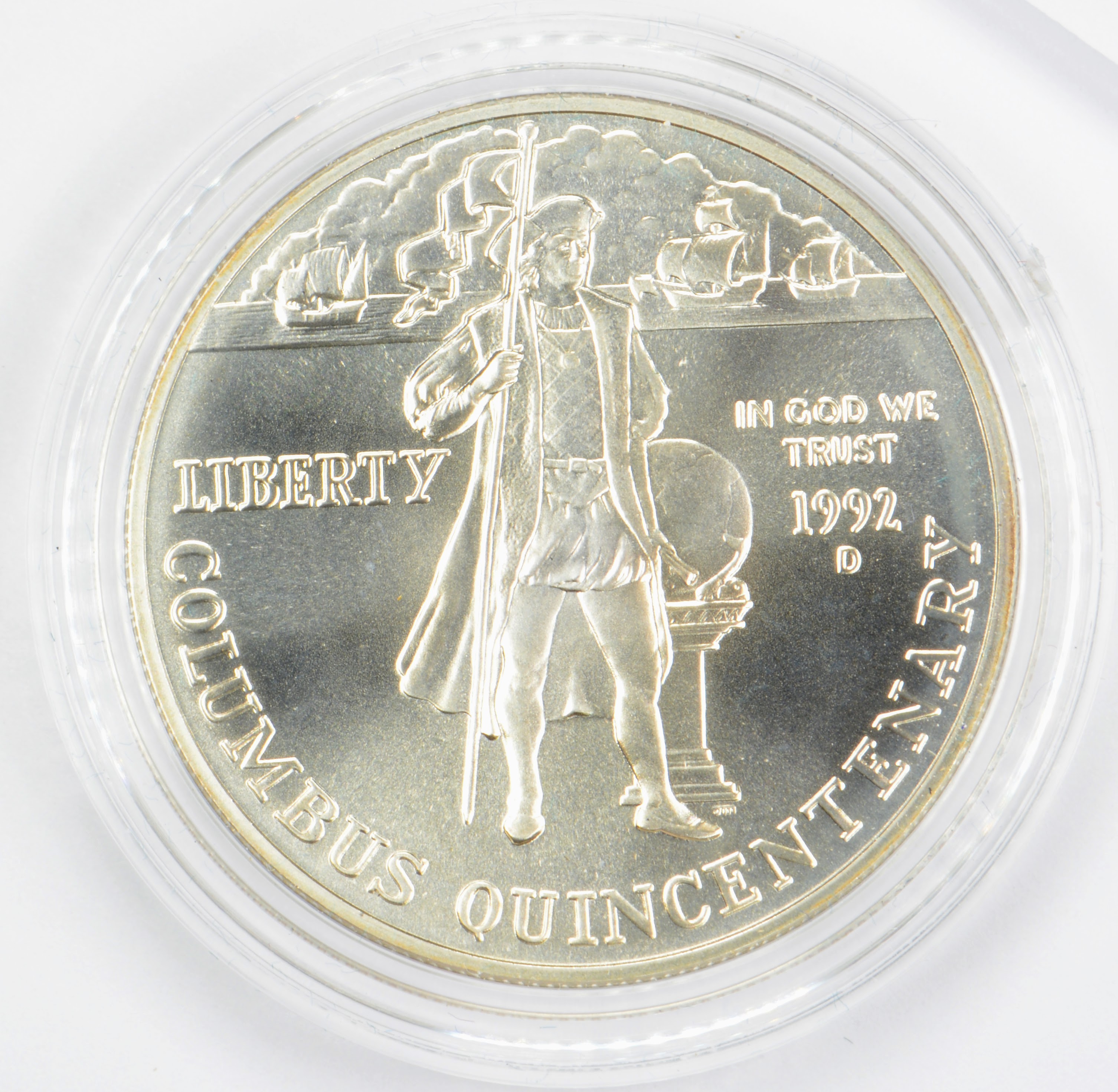 1992 U.S Mint Columbus Quincentenary Silver Proof Two Coin Set with COA ...