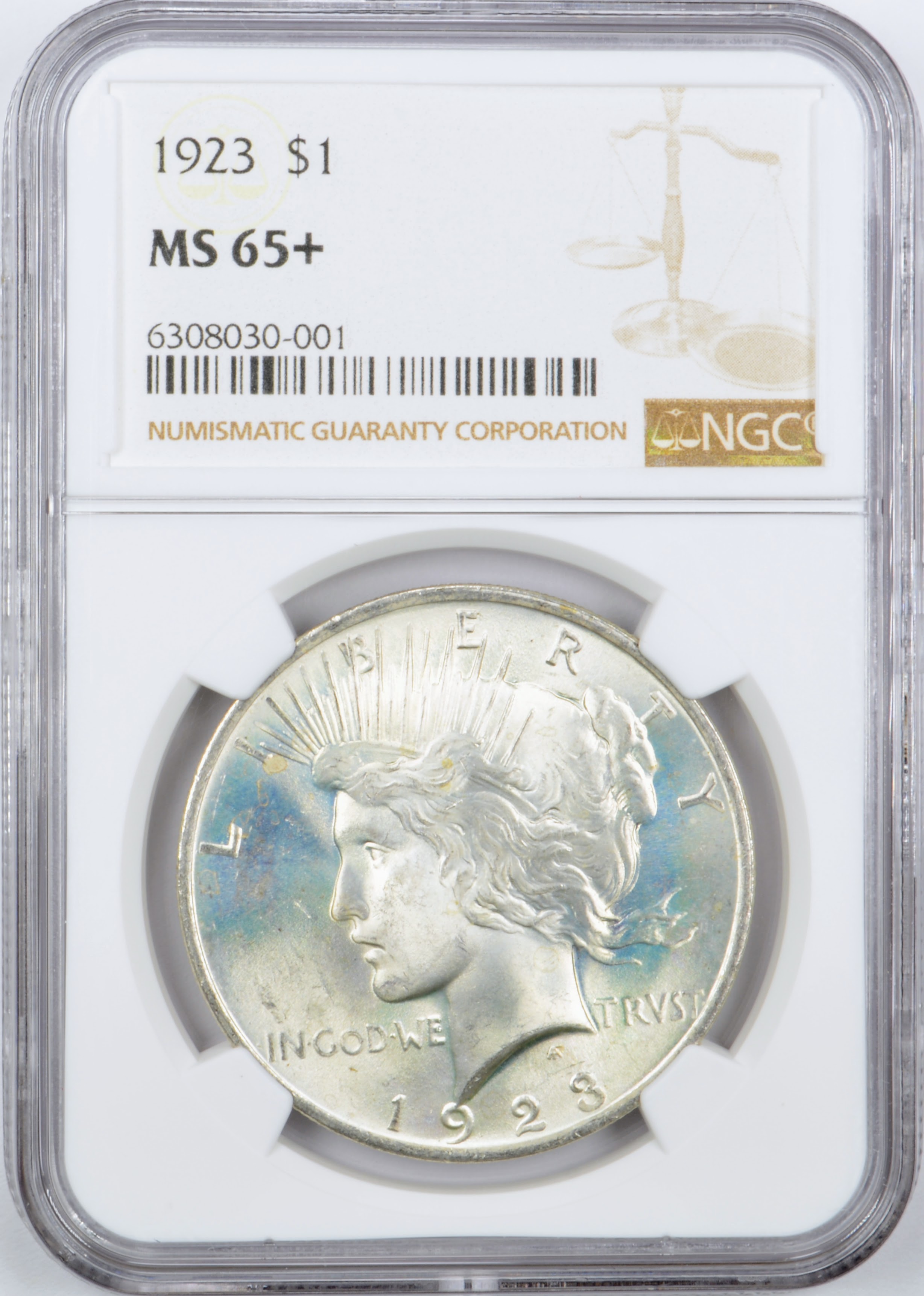 1923 Peace Silver Dollar $1 - NGC MS65+ Great Luster! Beautiful!! | Property Room