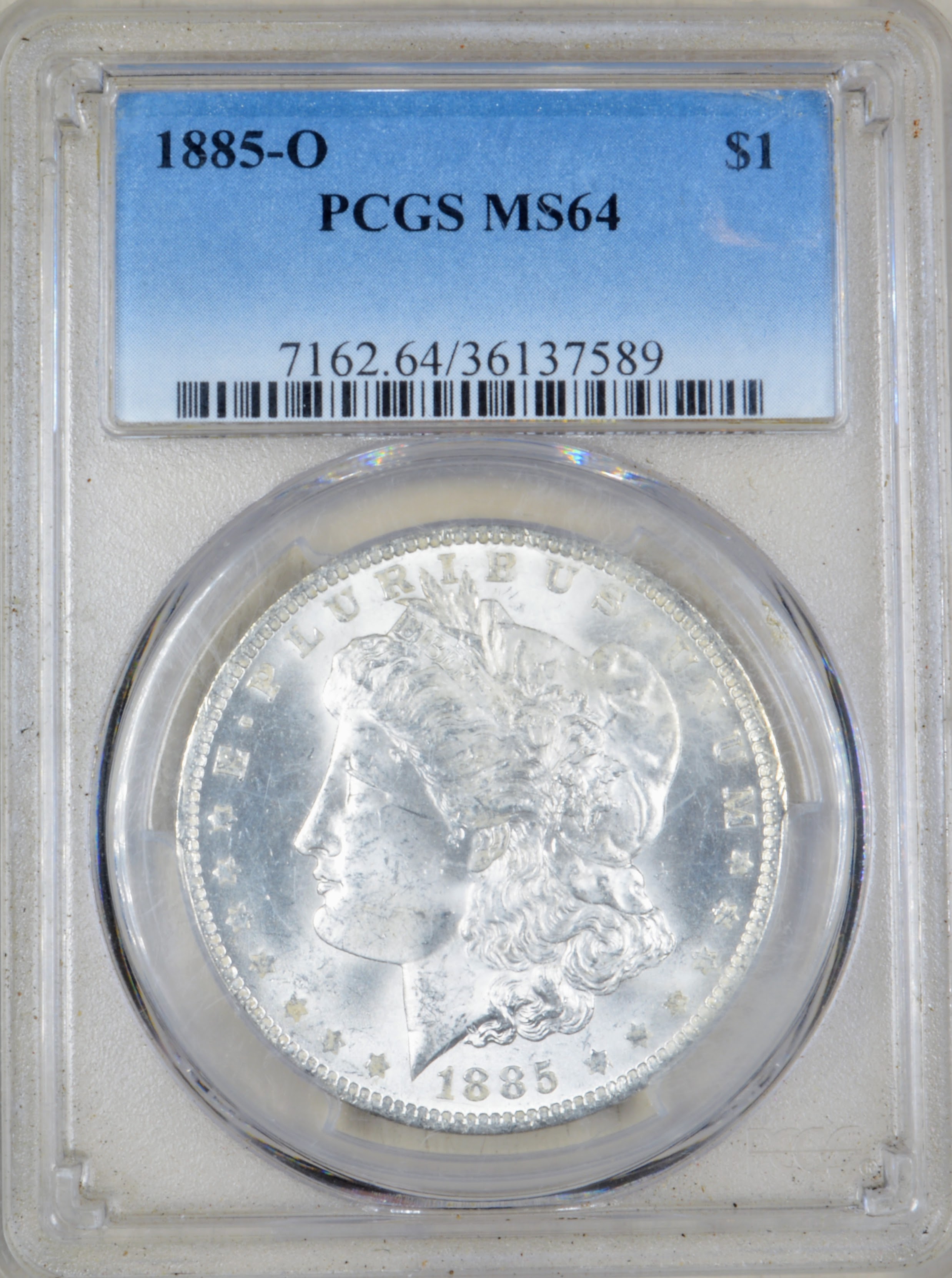 1885-O Morgan Silver Dollar - PCGS MS64 - Beautiful! | Property Room