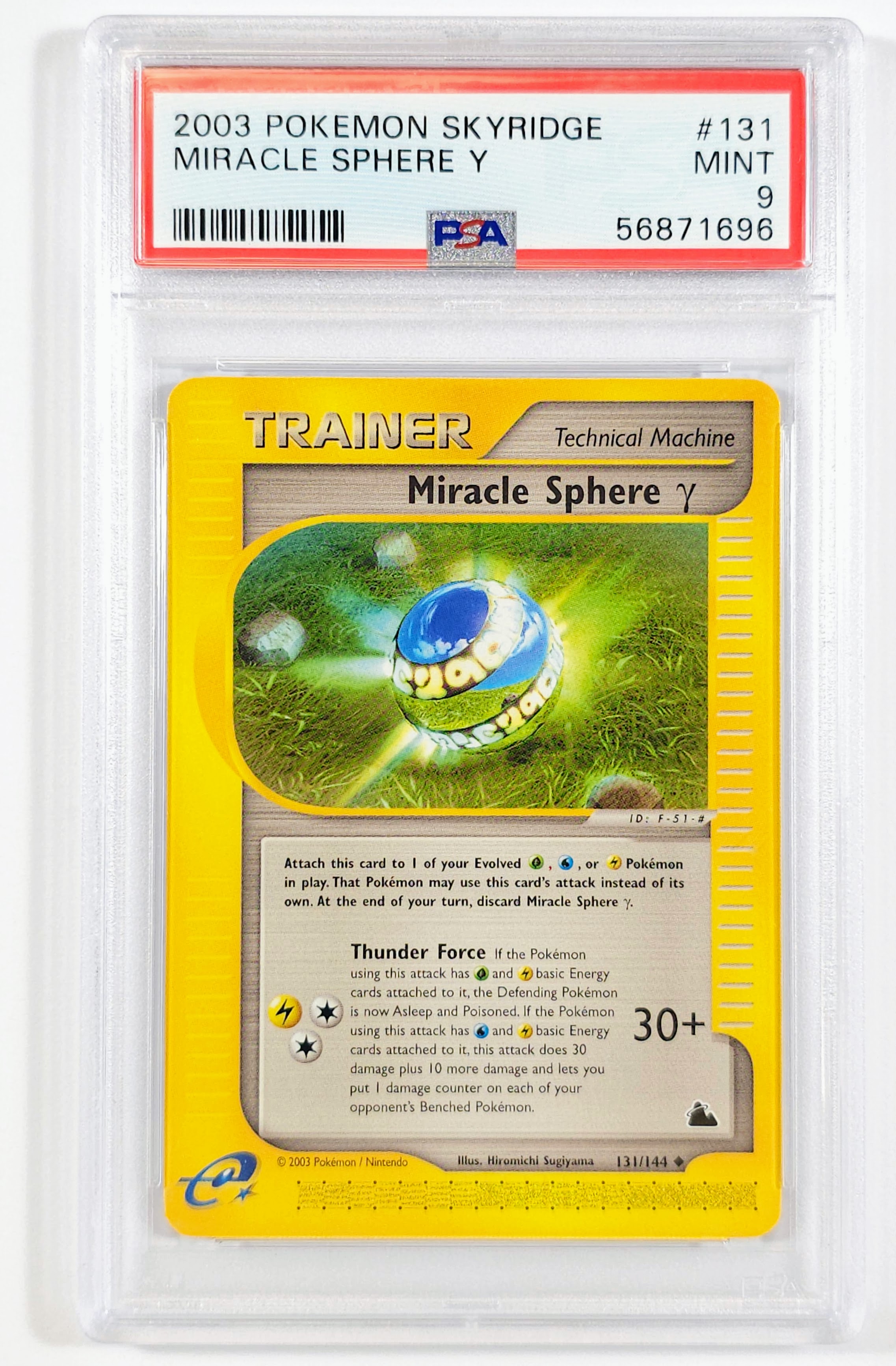 2003 Pokemon Skyridge Miracle Sphere Y #131 - PSA Mint 9 - POP 19 Only ...
