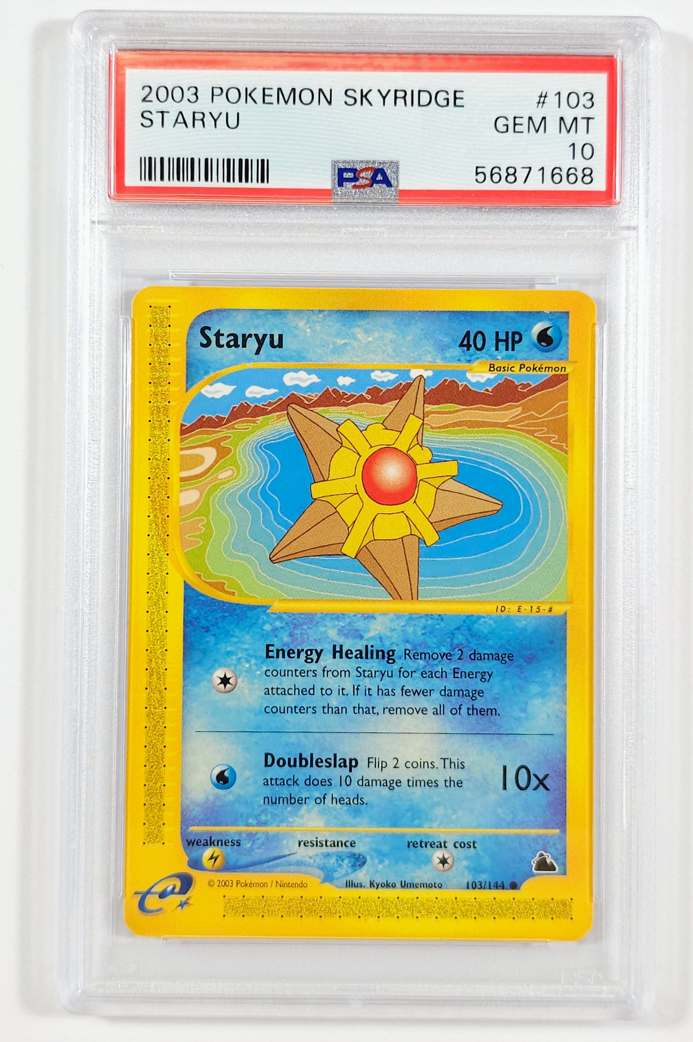 2003 Pokemon Skyridge Staryu #103 - PSA GEM MINT 10 - POP 26 | Property ...