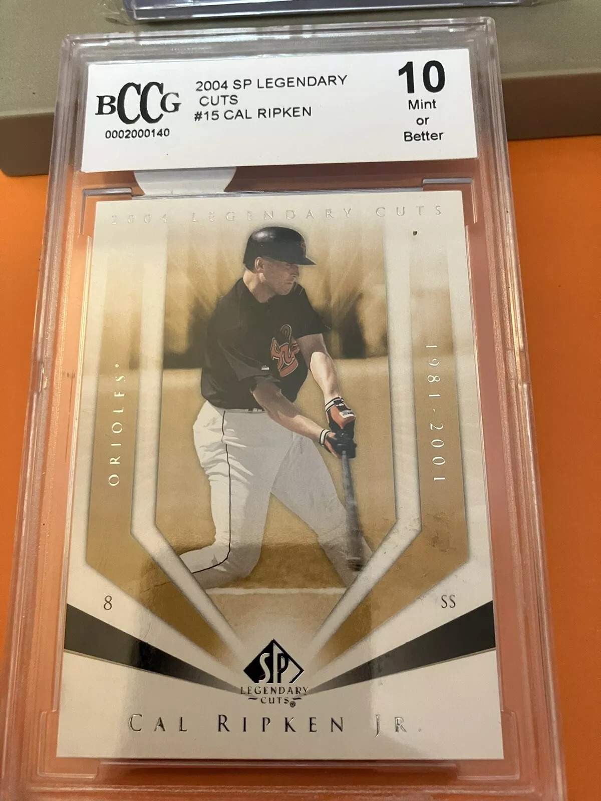 2004 SP Legendary Cuts #15 Cal Ripken Jr HOF Baltimore Orioles BECKETT ...