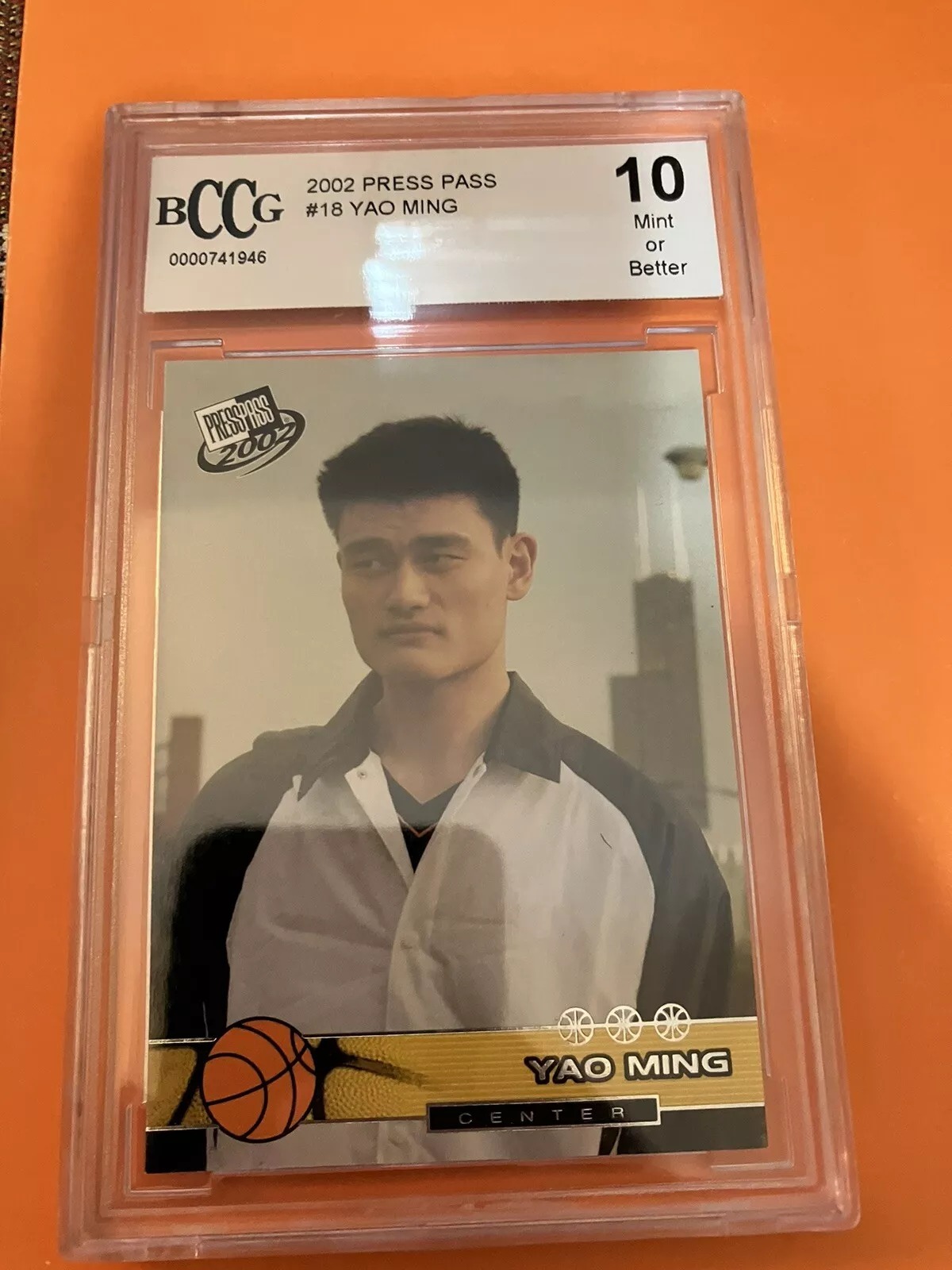 2002 Press Pass #18 Yao Ming BCCG BECKETT GEM MINT 10 | Property Room