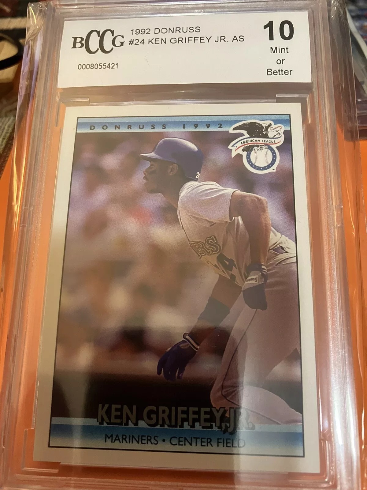 1992 Donruss KEN GRIFFEY JR #24 ALL-STAR BCCG BECKETT GEM MINT 10 ...