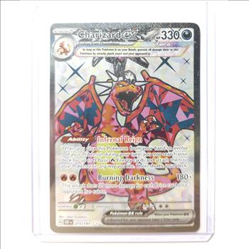 2023 Pokemon CHARIZARD EX #215 Obsidian Flames ULTRA DOUBLE RARE FULL ...