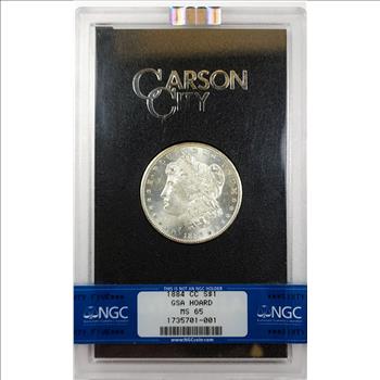 1884-CC Morgan Silver Dollar $1 - GSA HOARD! Graded by NGC MS65 ...