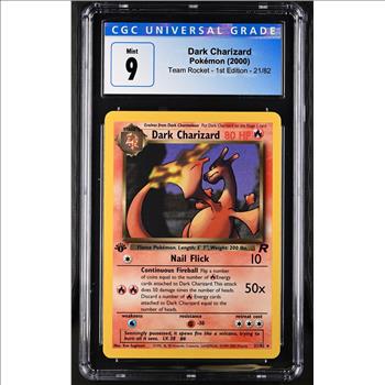 2000 Pokemon DARK CHARIZARD 1st EDITION - Team Rocket -CGC 9 - Only 57 ...