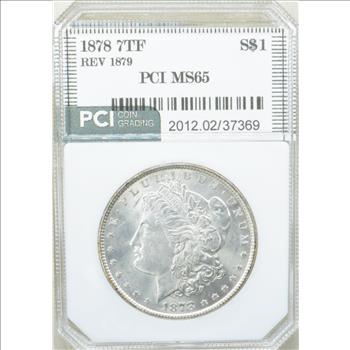 1878 7TF REV of 1879 Morgan Silver Dollar $1 - PCI MS65 - Nice Luster ...