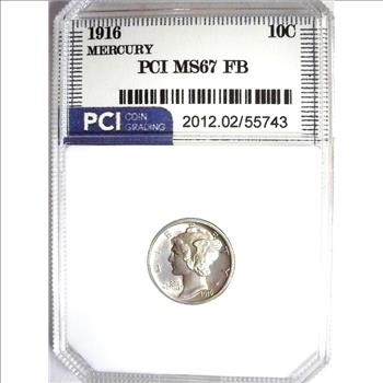 1916 Mercury Dime - PCI MS67 FB FULL BANDS - Greysheet (Wholesale Price ...