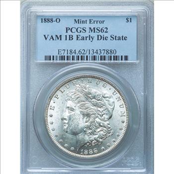1888-O Morgan Dollar $1 - PCGS MS62 - VAM 1B SCARFACE Early Die State ...