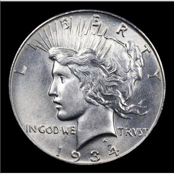 1934 Peace Silver Dollar $1 - Choice Uncirculated - Better Date ...
