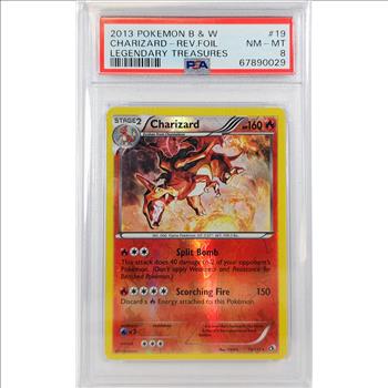 2013 Pokemon Legendary Treasures CHARIZARD REVERSE FOIL #19 - PSA MINT ...