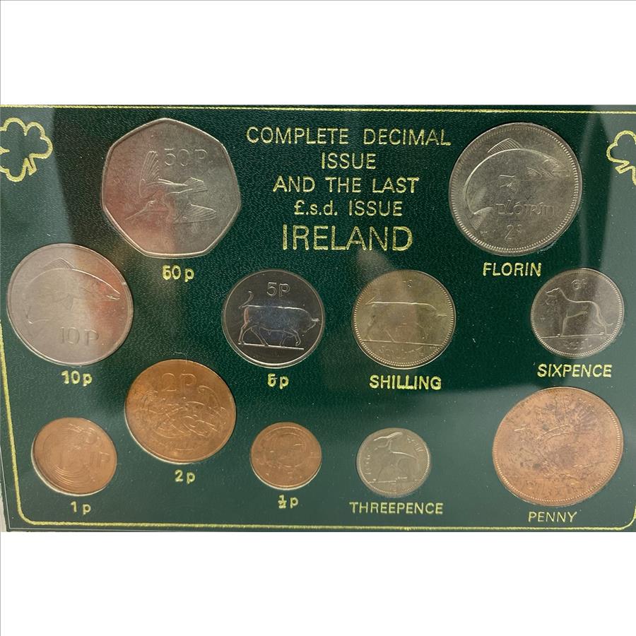 Ireland Coin Set Complete Decimal Issue 1968, 1971, 1974 | Property Room