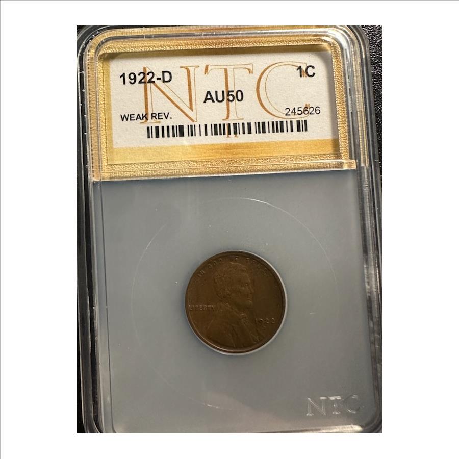 1922-D NTC AU50 1C - Coin | Property Room