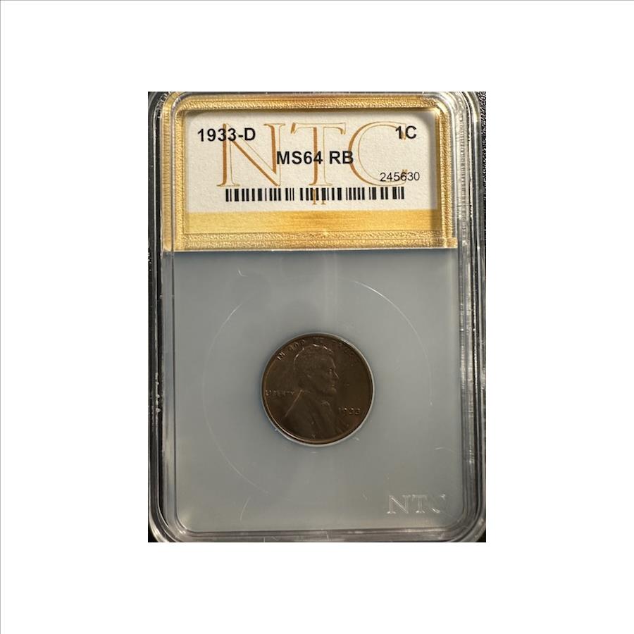 1933-D NTC MS64 RB 1C - Coin | Property Room
