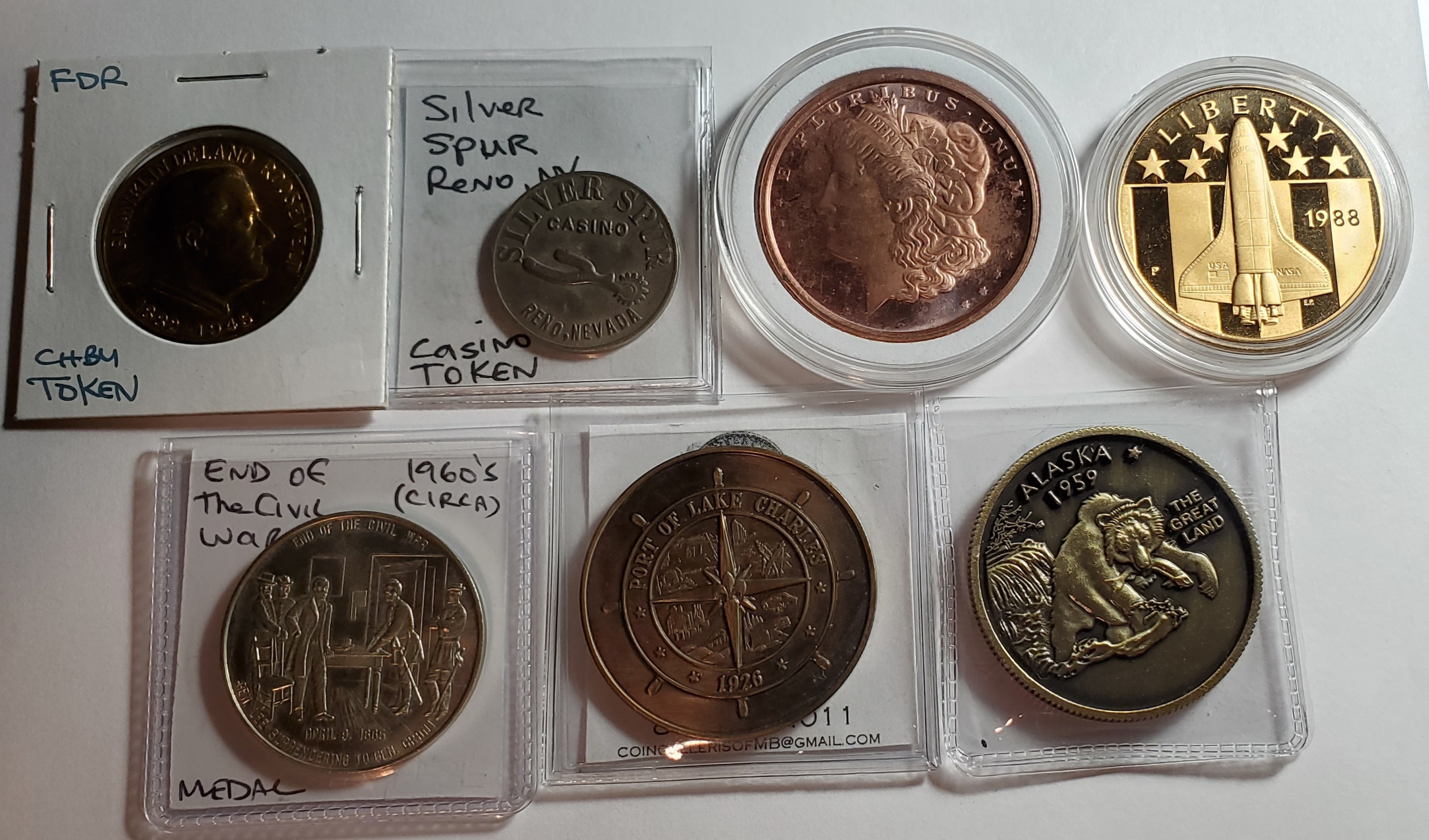 7pc Medal/ Token Lot~ Take a look! | Property Room