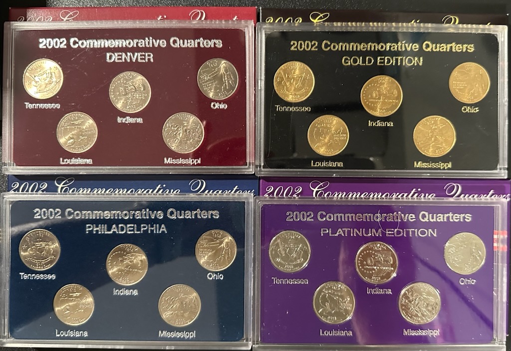 4 Proof Set Lot 2002 Commemorative Quarters - Coin | Property Room