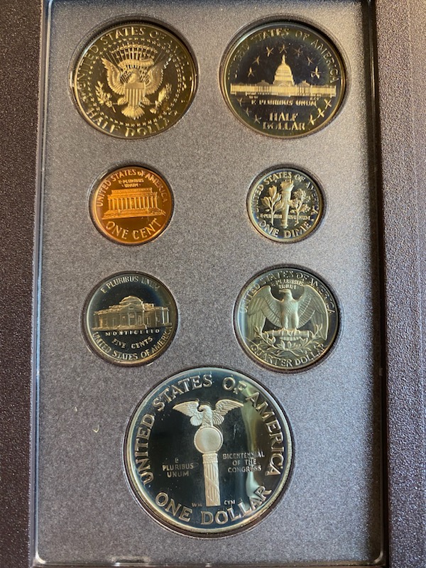 1989 Prestige Set Including the Congressional Silver Dollar and Half ...