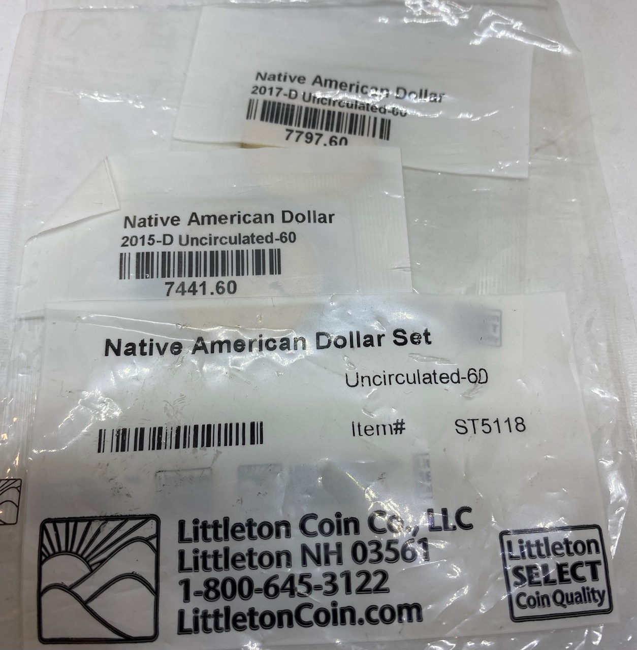 Littleton Coin Company Native American Dollar Set 2 pc lot (2015-D ...