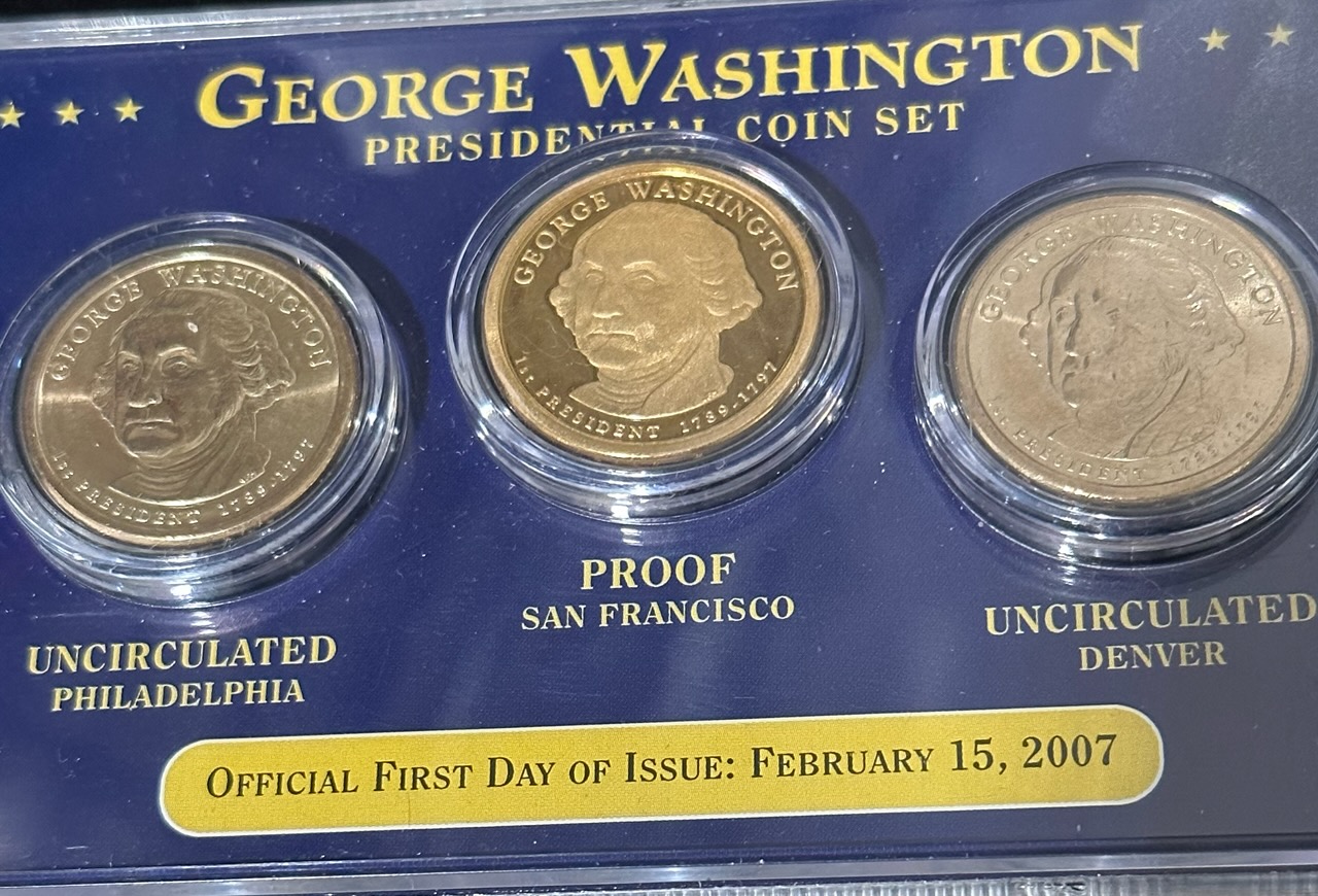 George Washington President Coin Set - Official First Day of Issue ...