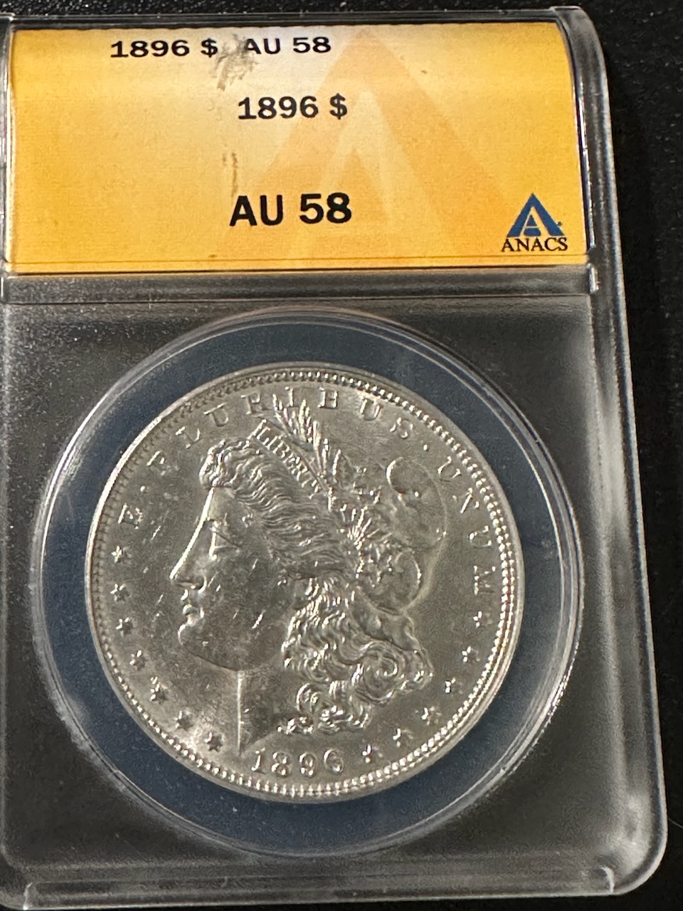 1896-P Morgan Dollar ANACS AU 58 - Coin | Property Room