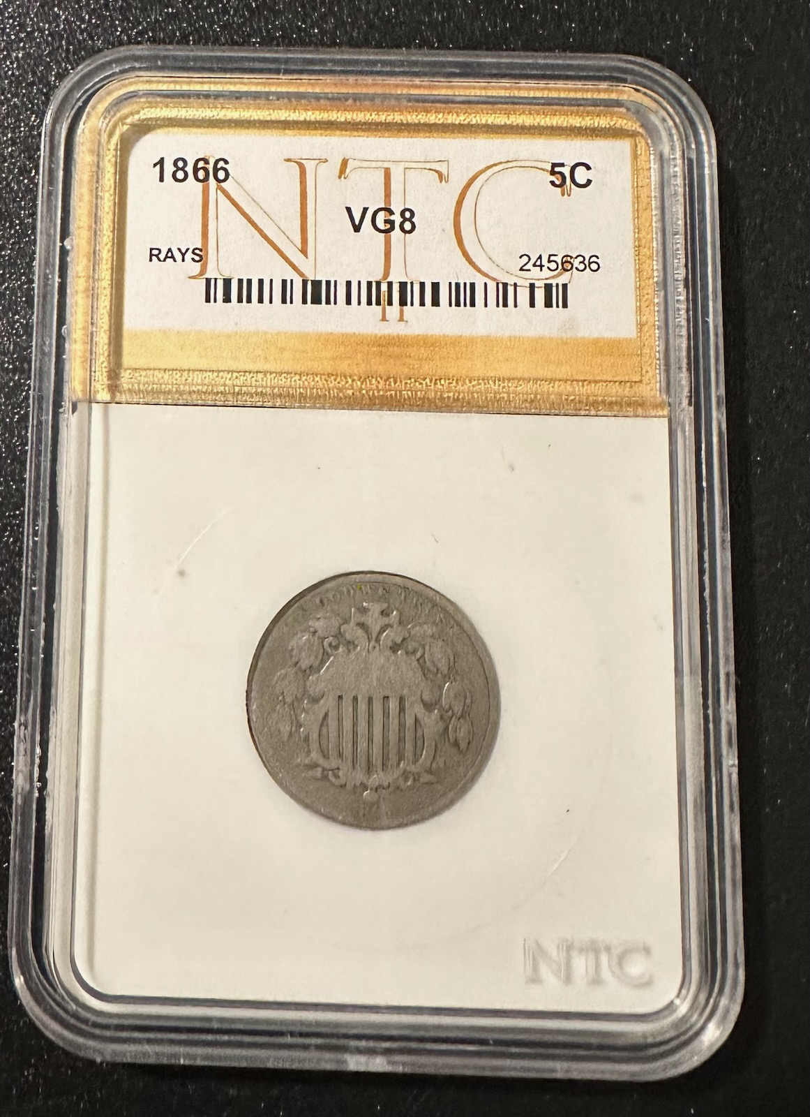 1866 NTC VG8 5C - Coin | Property Room