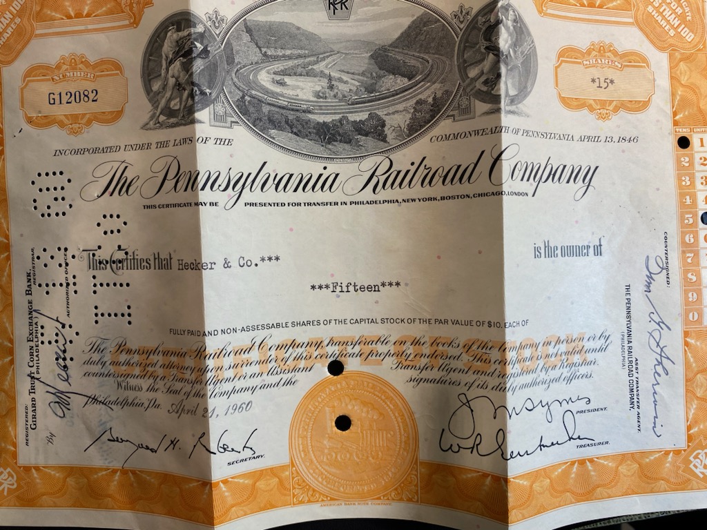 2 pc lot stock certificates -The Grand Union Company and The ...