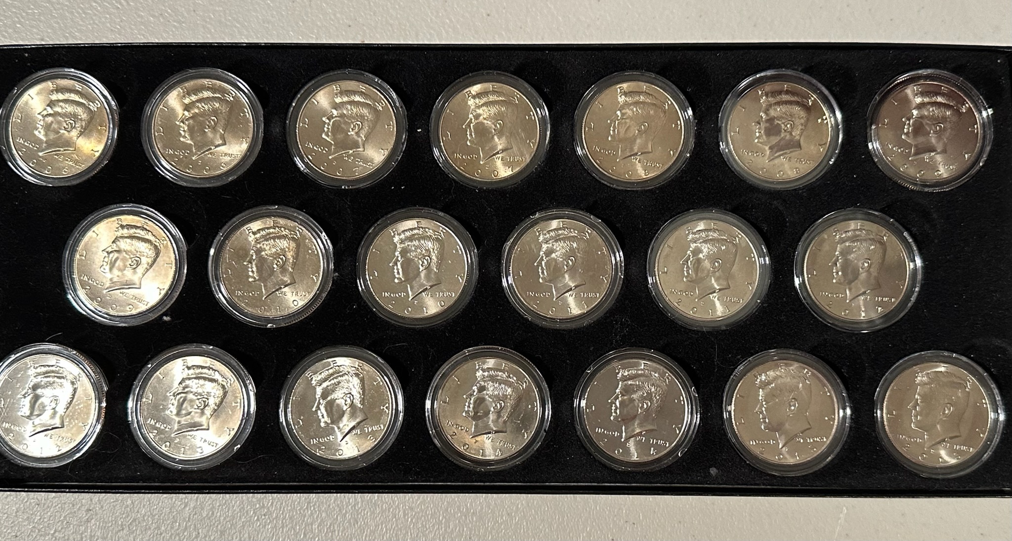 Set of U.S. Kennedy Half Dollars in Custom Case 2006-P - 2026-D ...