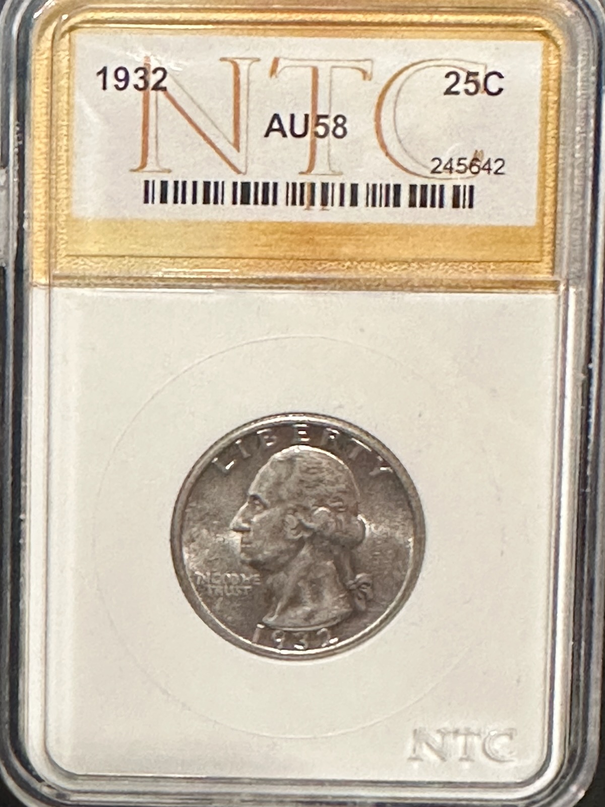 1932 NTC AU58 25C - Coin | Property Room