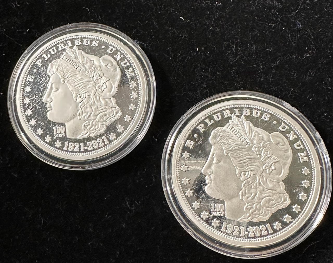2021 Cook Islands 2 pc set of Morgan/Peace Dollar Commemorative Coins ...