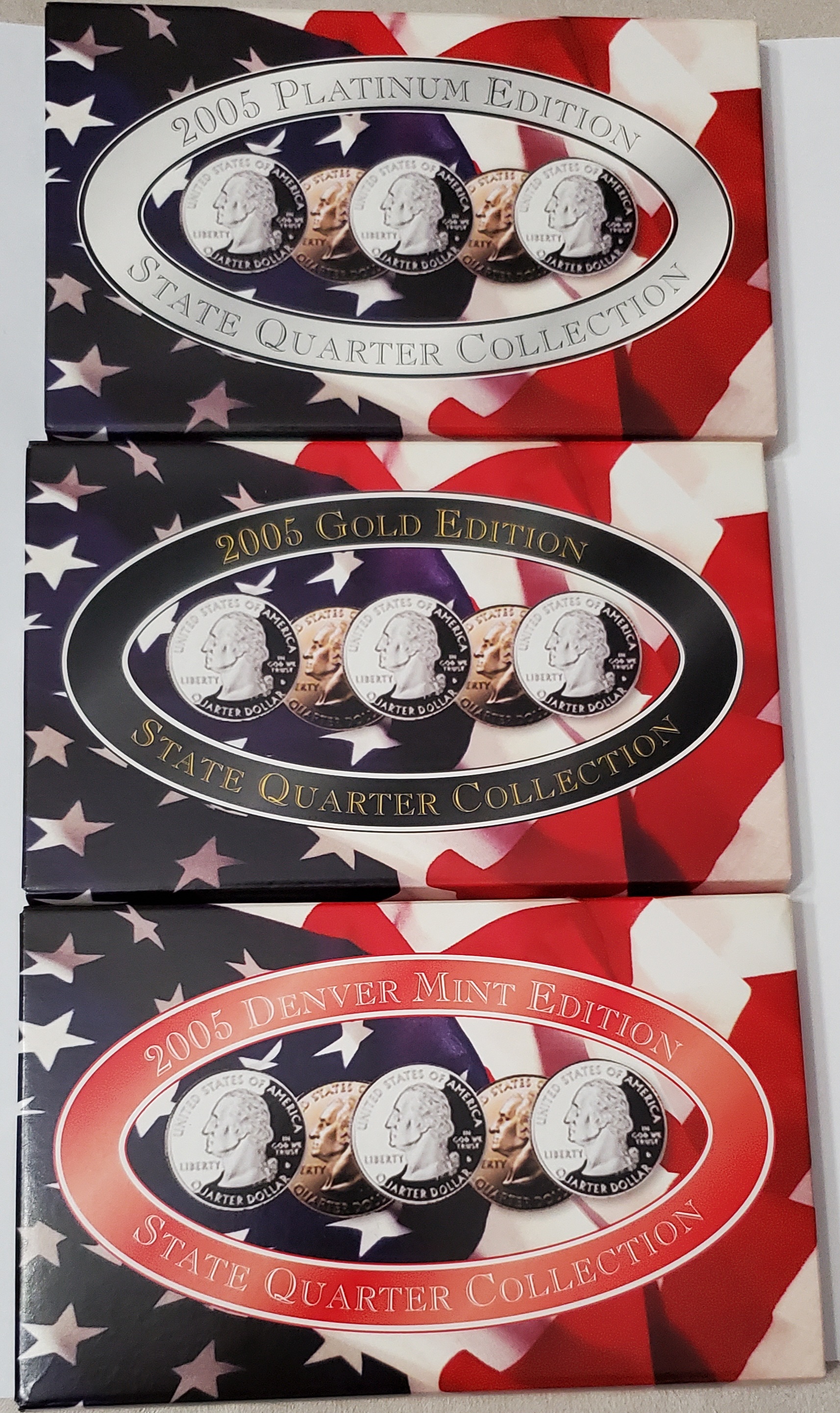 2005 Denver, Gold & Platinum Edition State quarter sets | Property Room