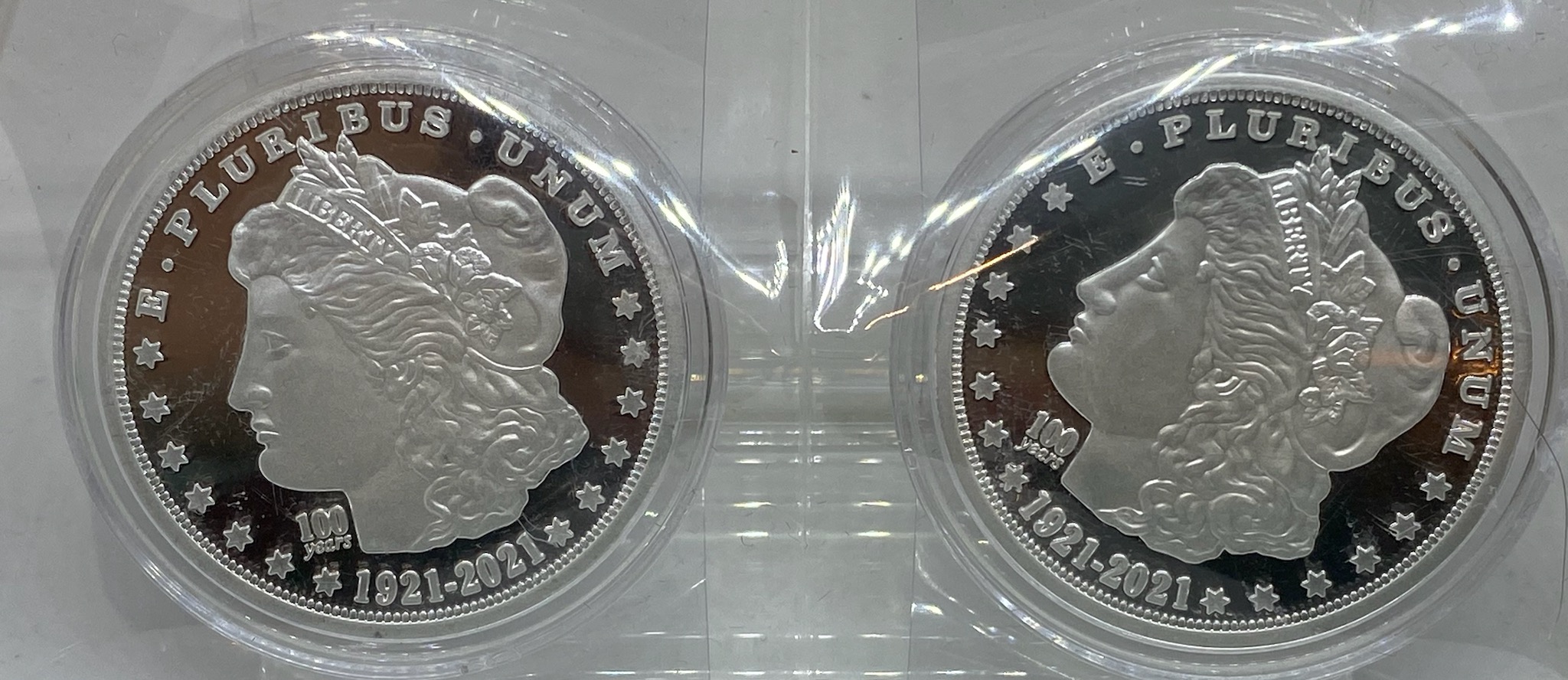 2021 Cook Islands 2 pc set of Morgan/Peace Dollar Commemorative Coins ...