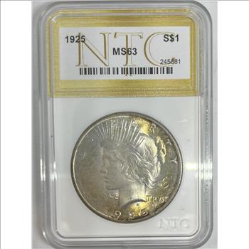 1925 Peace Silver Dollar MS63 | Property Room