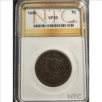 1850 NTC VF20 1C - Coin | Property Room