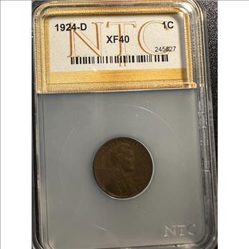 1924-D NTC XF40 1C - Coin | Property Room